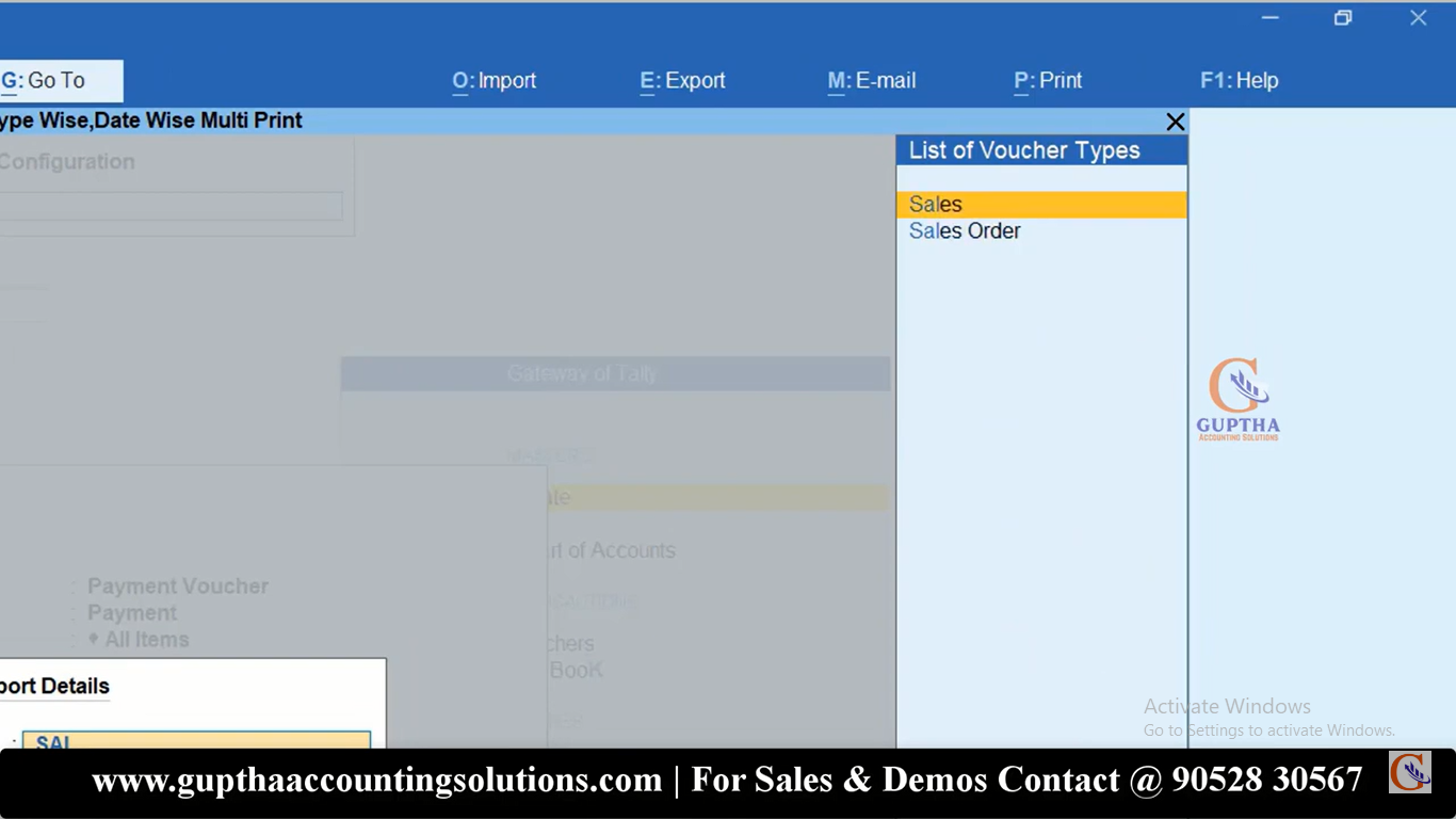How to Print Multiple Invoices by Date Wise, Ledger Wise in Tally Prime ...
