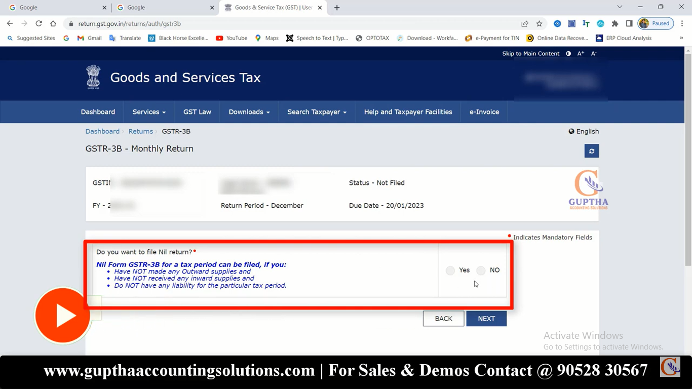 How to file GSTR 3B nil returns in Telugu - Guptha Accounting Solutions How to file GSTR 3B nil returns in Telugu - Guptha Accounting Solutions